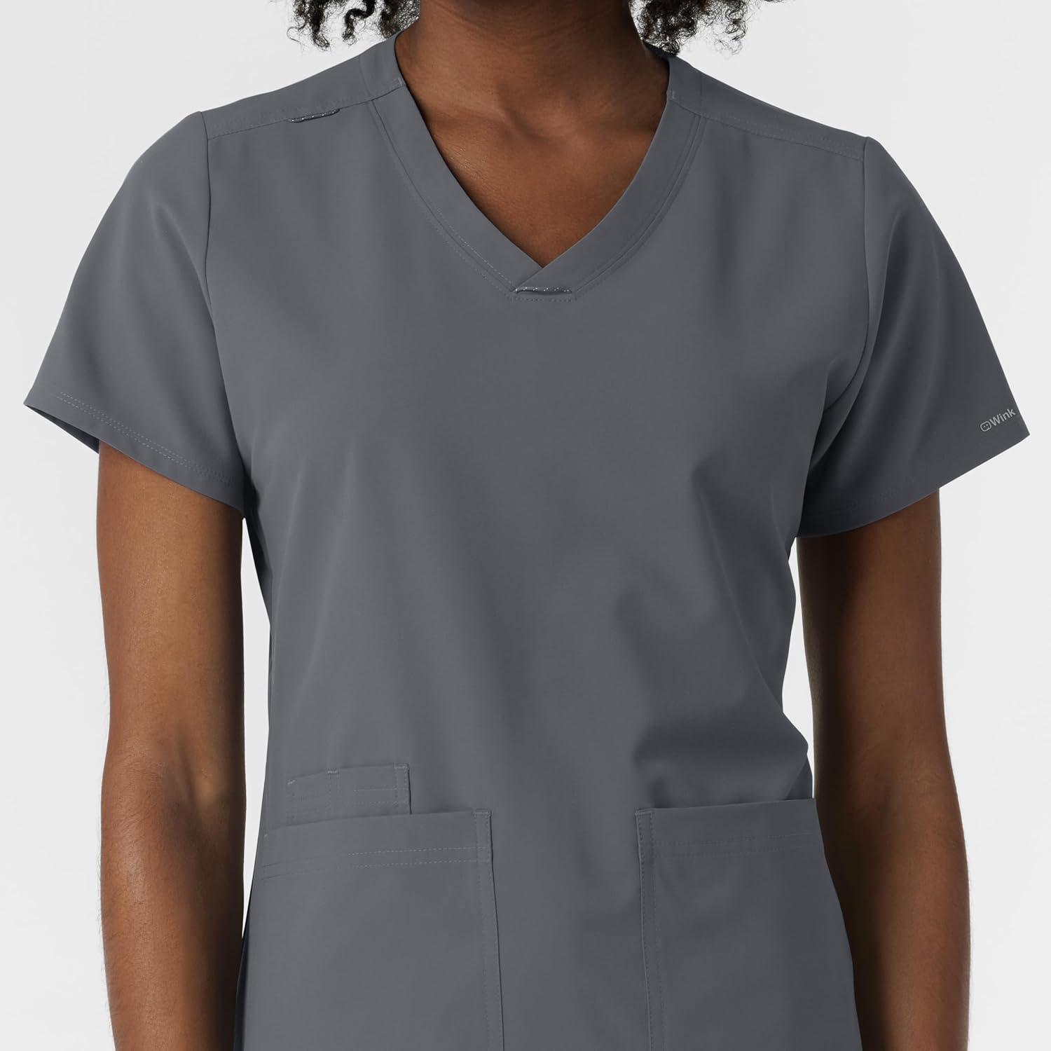 Wink NURTUR Scrubs for Women, V-Neck Scrub Top – Pewter, XL - Wink ...