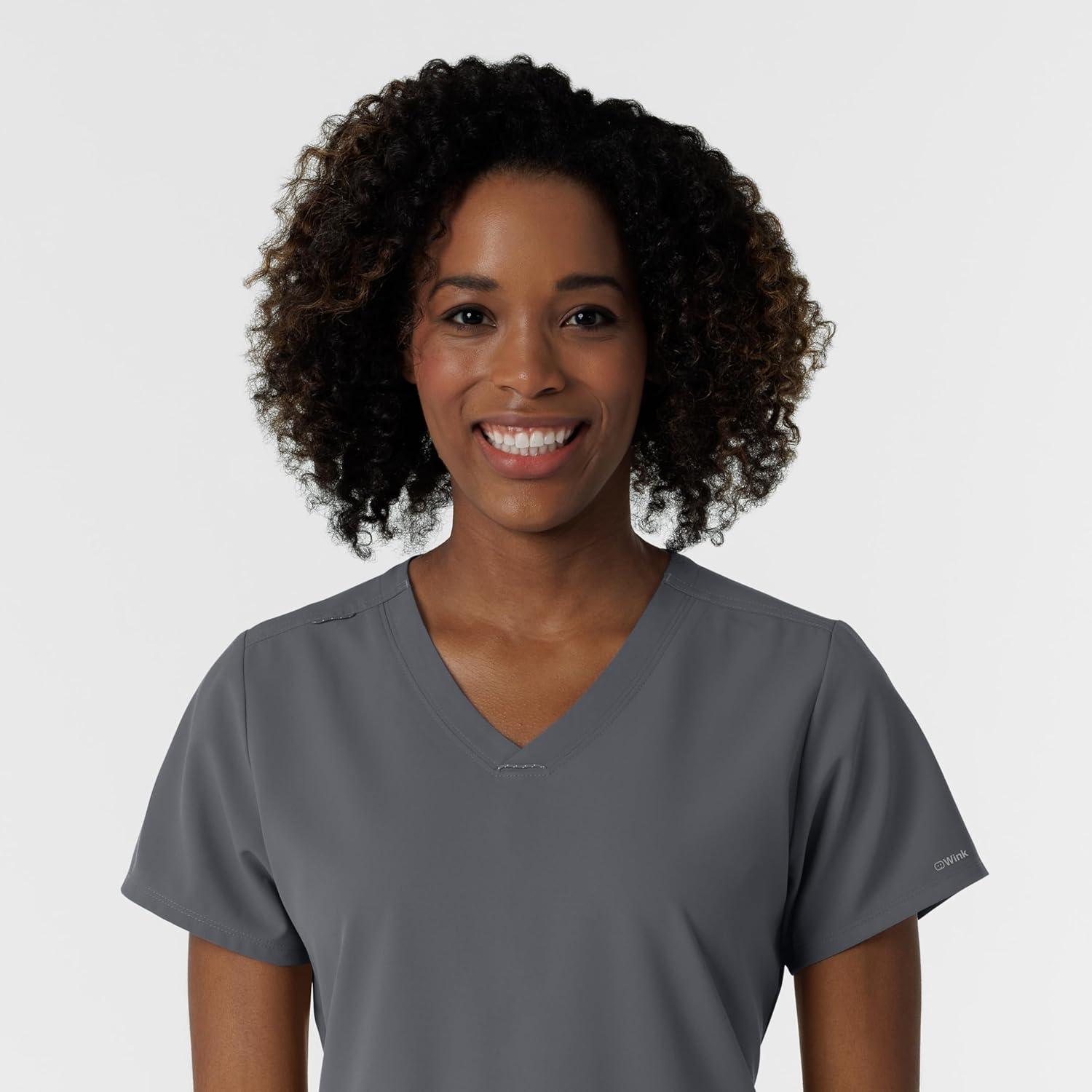 Wink NURTUR Scrubs for Women, V-Neck Scrub Top – Pewter, XL - Wink ...